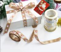 China Golden Christmas ribbons, Christmas wreaths, Christmas trees, bows, decorations, DIY gift packaging, party ribbons, and ribbons for sale