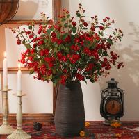 China Simulated Rose Flower Cross border Multi head Simulated Flower Artificial Bouquet Wedding Decoration Handheld Fake Flower Ornament for sale