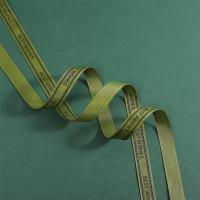 China Military green gift packaging ribbon letter ribbon gift box ribbon flower baking strap 1.5cm ribbon wholesale for sale