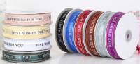 China Four golden threads, satin border, silk ribbon, printed letters, best wishes for you, cake box, fresh flowers, baking, woven tape for sale