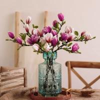 China Magnolia artificial flower home living room dining table decorative artificial flower for sale