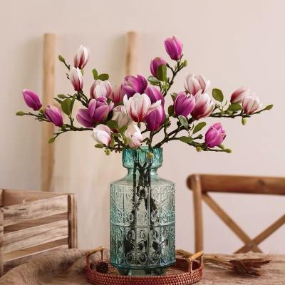 China Magnolia artificial flower home living room dining table decorative artificial flower for sale