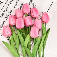 China Tulip simulation flowers, Nordic-style artificial flowers, mini silk flower ornaments, floral art, fresh and simple flower arrangements, Instagram wedding celebrations for sale
