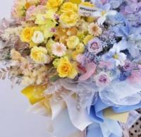 China Valentine's Day gift wrapping flower gauze net sweet love gauze flower wrapping paper for sale