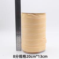 China Various widths of flocking tape in stock, big red velvet tape with customizable dyeing color for sale