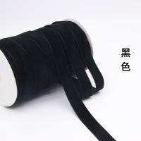 China Various widths of flocking tape in stock, big red velvet tape with customizable dyeing color for sale
