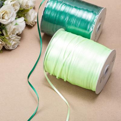 China Cross border supply balloon ribbon 3-4mm double-sided ribbon wholesale 50 yards/roll bookmark ribbon hanging rope for sale