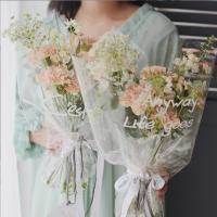 China Teachers' Day English transparent opp plastic waterproof cellophane flower packaging material Sunflower bouquet wrapping paper for sale