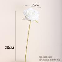 China Cross border simulation artificial simulation rose single branch rose flower artificial flower silk flower home decoration flower for sale