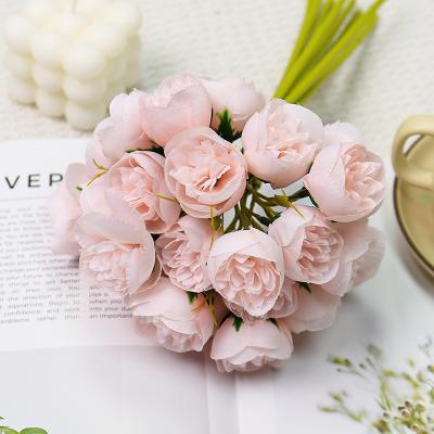 China 27 artificial lotus flowers, wedding hall hand-held bouquets, fresh and simple home decoration photography props for sale