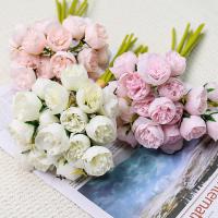 China 27 artificial lotus flowers, wedding hall hand-held bouquets, fresh and simple home decoration photography props for sale