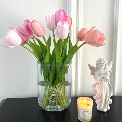 China Handmade PU Tulips Custom Size Simulated Flowers for Living Room Decoration and Photography Props for sale