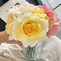China European autumn style wet simulation flower rose flower photography living room fake flower vacation style bouquet home decoration flower for sale