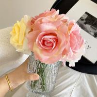 China European autumn style wet simulation flower rose flower photography living room fake flower vacation style bouquet home decoration flower for sale