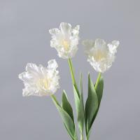 China Home soft furnishings, artificial flower bouquets, studio shooting props, 5 double-petaled tulips for sale