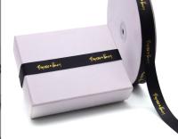 China 6-point black double-sided polyester ribbon with hot stamping printing ribbon gift box packaging with hot stamping printing ribbon for sale