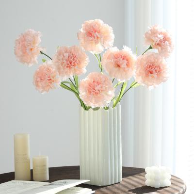 China Simulated flowers, carnation bouquets, dried flowers, family holidays, living room decoration, dining table, photography props, ornaments, fake flowers for sale