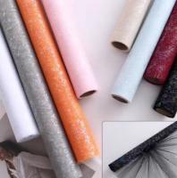 China Sparkling rock sugar gauze waterproof floral flower wrapping paper for sale