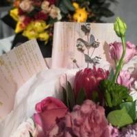 China Love Password Waterproof Floral Flower Packaging Paper for sale