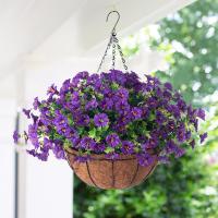China Morning glory artificial flower wall-mounted hanging basket outdoor garden courtyard porch decoration can be customized and combined for sale