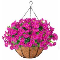 China Morning glory artificial flower wall-mounted hanging basket outdoor garden courtyard porch decoration can be customized and combined for sale