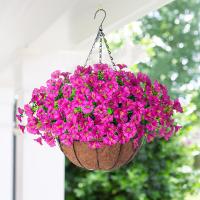 China Morning glory artificial flower wall-mounted hanging basket outdoor garden courtyard porch decoration can be customized and combined for sale