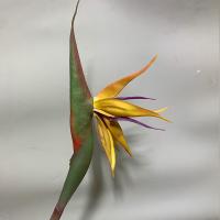 China Soft rubber bird of paradise artificial flower plastic Chinese-style home decoration ornaments for wedding photography for sale