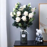 China Real bouquet, living room, TV cabinet, decorative vase, floral arrangement set, simulated flower decoration, Bulgarian moisturizing rose for sale