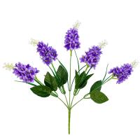 China Simulated 5-head hyacinth and lavender bouquet outdoor flower arrangement for wedding hall roadways and home decoration flower arrangement for sale