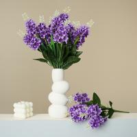 China Simulated 5-head hyacinth and lavender bouquet outdoor flower arrangement for wedding hall roadways and home decoration flower arrangement for sale