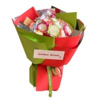 China Polyamine waterproof bouquet paper mirror art paper flower packaging paper for sale
