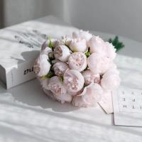 China 27 bundled tea roses, peony roses, simulated flowers, popular items, hand held tea roses, photo props, manufacturer wholesale for sale