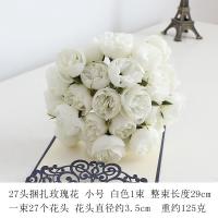 China 27 bundled tea roses, peony roses, simulated flowers, popular items, hand held tea roses, photo props, manufacturer wholesale for sale