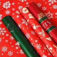China Christmas flower wrapping paper, Christmas Eve apple bouquet wrapping paper, waterproof snowflake cellophane, Ouya paper gifts for sale