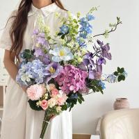 China Embroidered ball, rose, simulated flower, fake flower bouquet, living room decoration, graduation season photography, hand-held bouquet photography props for sale