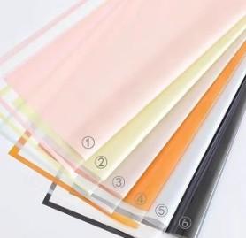 China Water Ice Moon Simple Frame OPP Waterproof Floral Flower Packaging Paper for sale