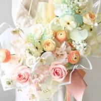China Water Ice Moon Simple Frame OPP Waterproof Floral Flower Packaging Paper for sale