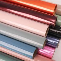China Waterproof colored jelly film, flower art wrapping paper, semi-transparent cellophane, crystal paper, flower packaging material, glazed paper for sale