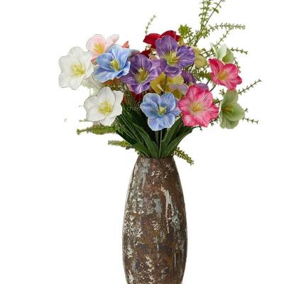 China Simulation tulip purple simulation flower high-end sense realistic cross-border wholesale tulip imitation real and fake flower artificial flower for sale