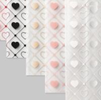 China Jelly film heart launch waterproof floral flower wrapping paper for sale