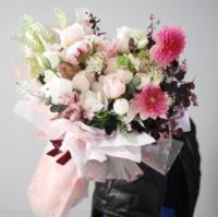 China Jelly film heart launch waterproof floral flower wrapping paper for sale