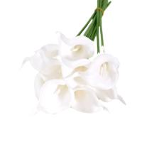 China High-end cream-style pu calla lily bouquet artificial flower home decoration living room dining table counter shopping mall table decoration for sale