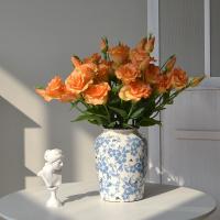 China Wholesale of artificial flowers, 3-head delphinium bouquets, realistic floral art, wedding, home decoration, table flowers, photography props for sale