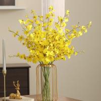 China The new type of artificial flower, a single dancing orchid, is suitable for hotel and restaurant decoration, living room, and wedding dancing orchid artificial flowers for sale
