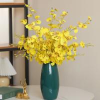 China The new type of artificial flower, a single dancing orchid, is suitable for hotel and restaurant decoration, living room, and wedding dancing orchid artificial flowers for sale