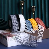 China New Japanese and Korean hollowed out ribbon with grid woven ribbon bow hair accessories bouquet packaging woven ribbon shoelaces clothing gift box ribbon for sale