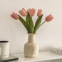 China Ins-style artificial flower decoration, tulip arrangement, high-end artificial flower ornaments with vases, living room arrangement of bouquets, living room for sale