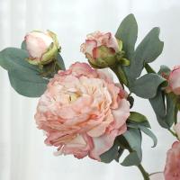 China High-end 28-layer baked edge peony flower home living room decoration artificial flower ornaments wedding artificial flower wholesale for sale