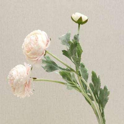China High-end ins Nordic style flocking 3-head thousand-shaped lotus artificial flower home living room decoration artificial flower wholesale for sale