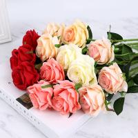 China Simulated Rose Single Rose Wholesale Wedding Home Decoration Flower Arrangement Simulated Rose Bundle for sale
